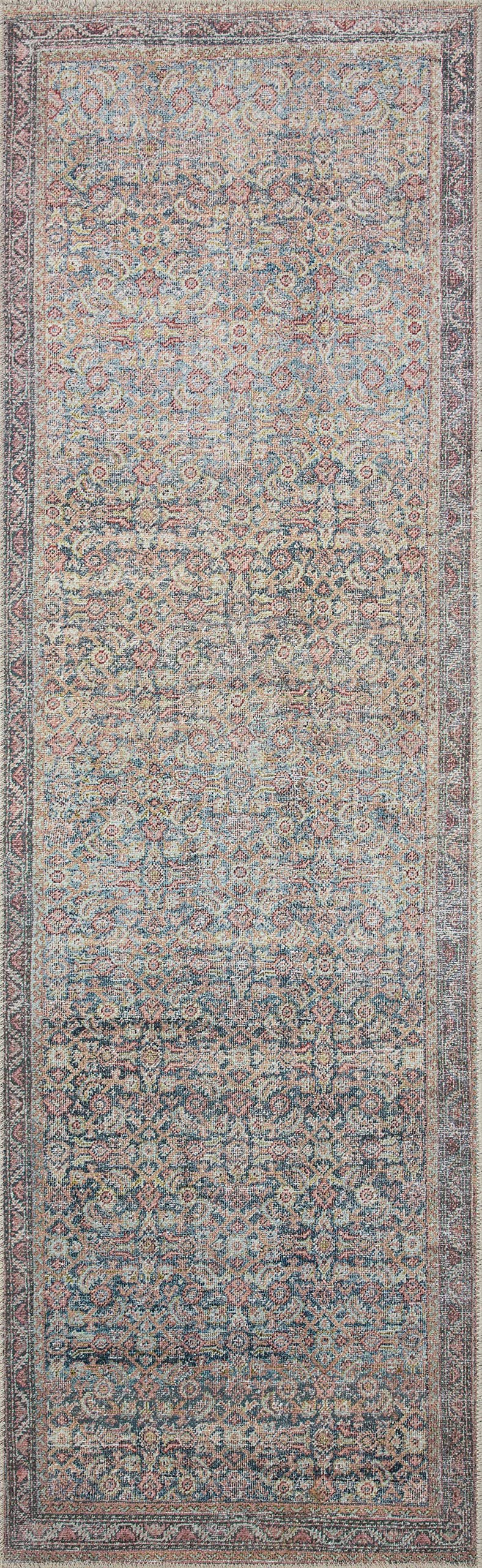 Loloi II Adrian Collection ADR-04 Area Rug 7'-6" x 9'-6" Denim/Multi Rectangular 0.18" Thick