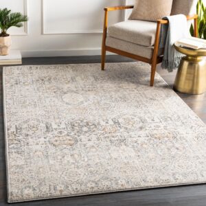 mark&day area rugs, 5x7 geelbroek traditional tan/ivory area rug, beige grey black carpet for living room, bedroom or kitchen (5'3" x 7'3")