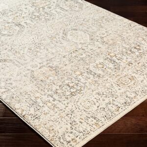 Mark&Day Area Rugs, 5x7 Geelbroek Traditional Tan/Ivory Area Rug, Beige Grey Black Carpet for Living Room, Bedroom or Kitchen (5'3" x 7'3")