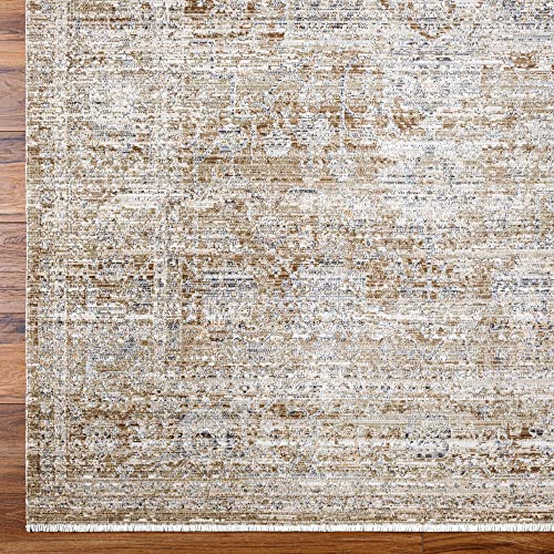 Becki Owens x Surya Margaret Washable Outdoor Area Rug, 5'3" x 7'10", Taupe/Brown