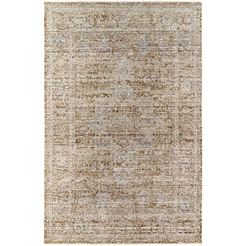 Becki Owens x Surya Margaret Washable Outdoor Area Rug, 5'3" x 7'10", Taupe/Brown