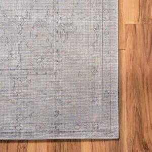 Rugs.com Oregon Collection Rug – 9' x 12' Ivory Low-Pile Rug Perfect for Living Rooms, Large Dining Rooms, Open Floorplans