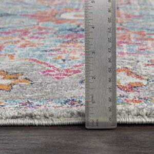 Livabliss Odelia Vintage Bohemian Area Rug, 7'10" x 10'3", Aqua