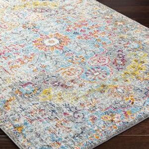 Livabliss Odelia Vintage Bohemian Area Rug, 7'10" x 10'3", Aqua