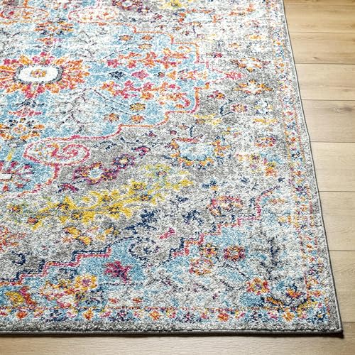 Livabliss Odelia Vintage Bohemian Area Rug, 7'10" x 10'3", Aqua