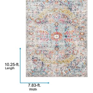 Livabliss Odelia Vintage Bohemian Area Rug, 7'10" x 10'3", Aqua