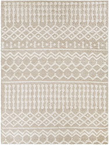 Livabliss Hapsburg Moroccan Shag Area Rug, 8'10" x 12', Beige