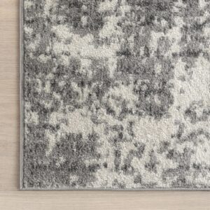 nuLOOM Deedra Modern Abstract Area Rug - 8x12 Area Rug Modern/Contemporary Grey/Ivory Rugs for Living Room Bedroom Dining Room Kitchen