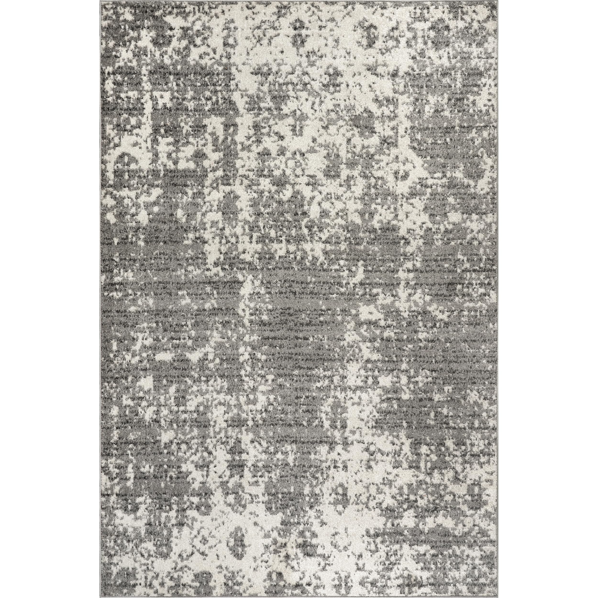 nuLOOM Deedra Modern Abstract Area Rug - 8x12 Area Rug Modern/Contemporary Grey/Ivory Rugs for Living Room Bedroom Dining Room Kitchen