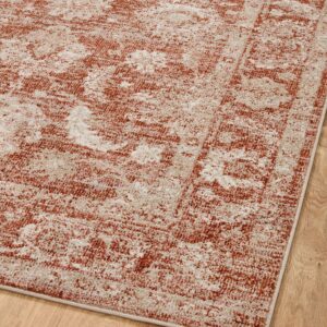 Loloi II Odette Collection ODT-03 Rust/Ivory 7'-10" x 10' Area Rug