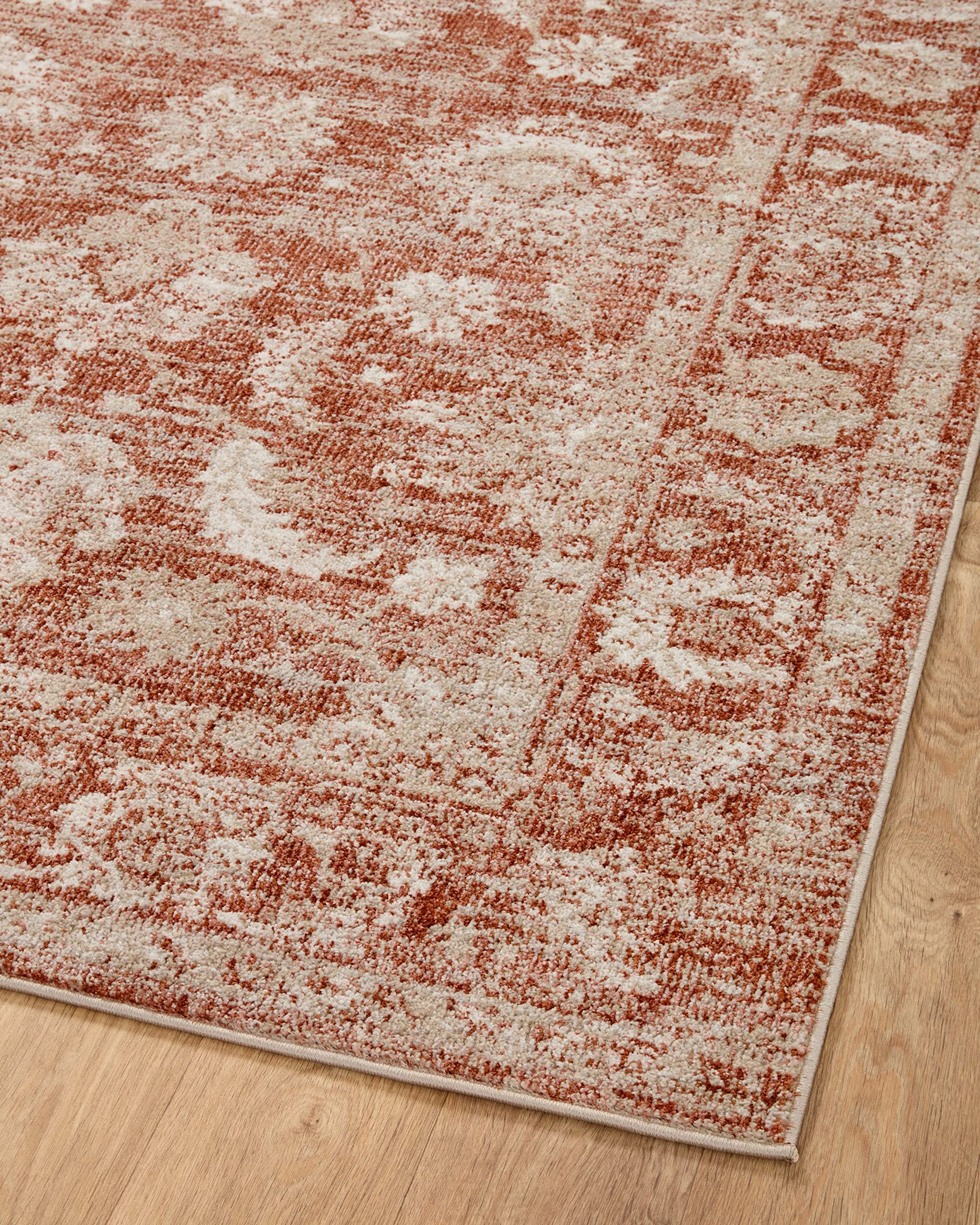 Loloi II Odette Collection ODT-03 Rust/Ivory 7'-10" x 10' Area Rug