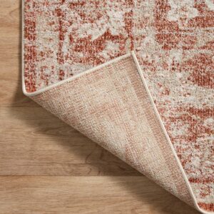 Loloi II Odette Collection ODT-03 Rust/Ivory 7'-10" x 10' Area Rug