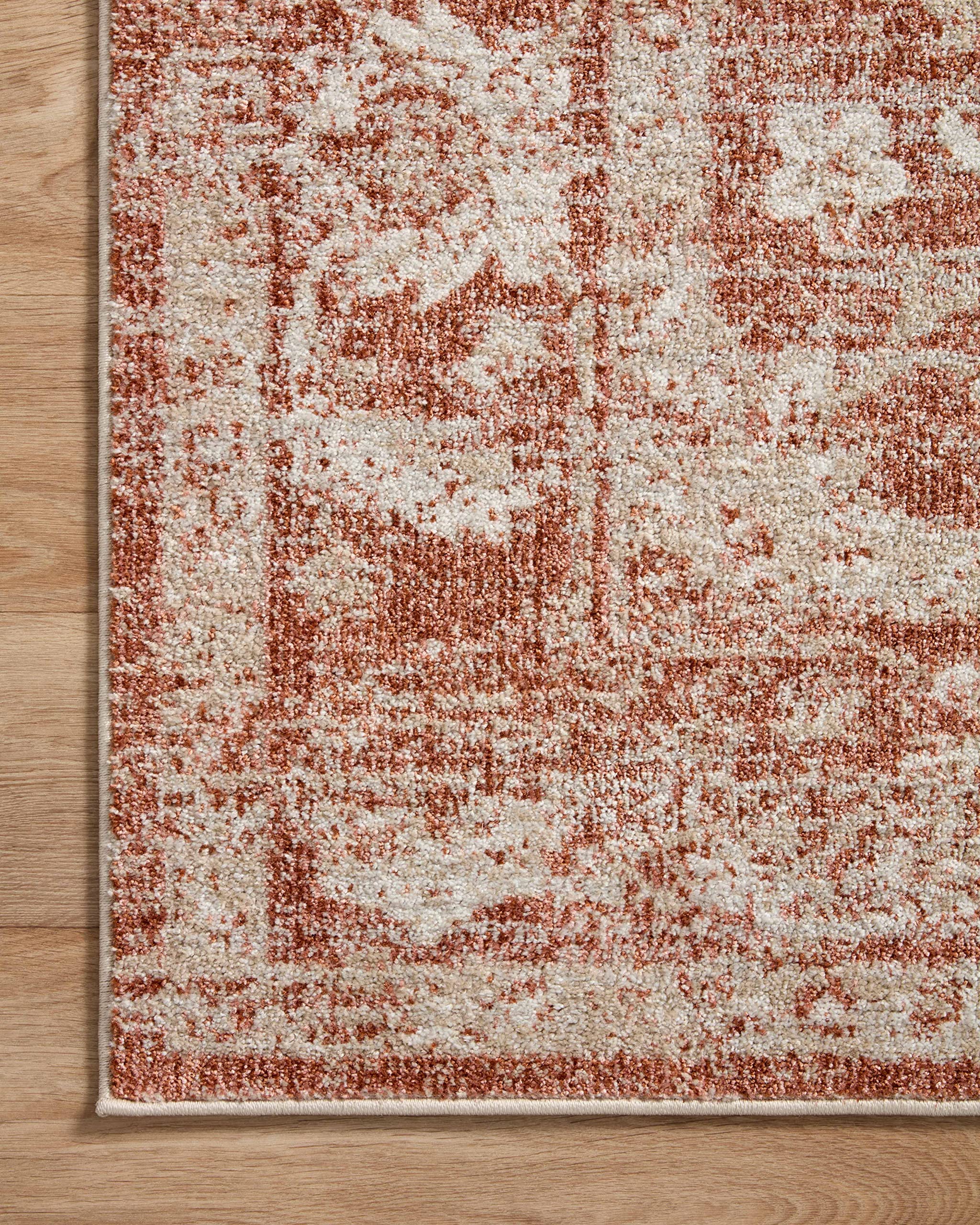 Loloi II Odette Collection ODT-03 Rust/Ivory 7'-10" x 10' Area Rug