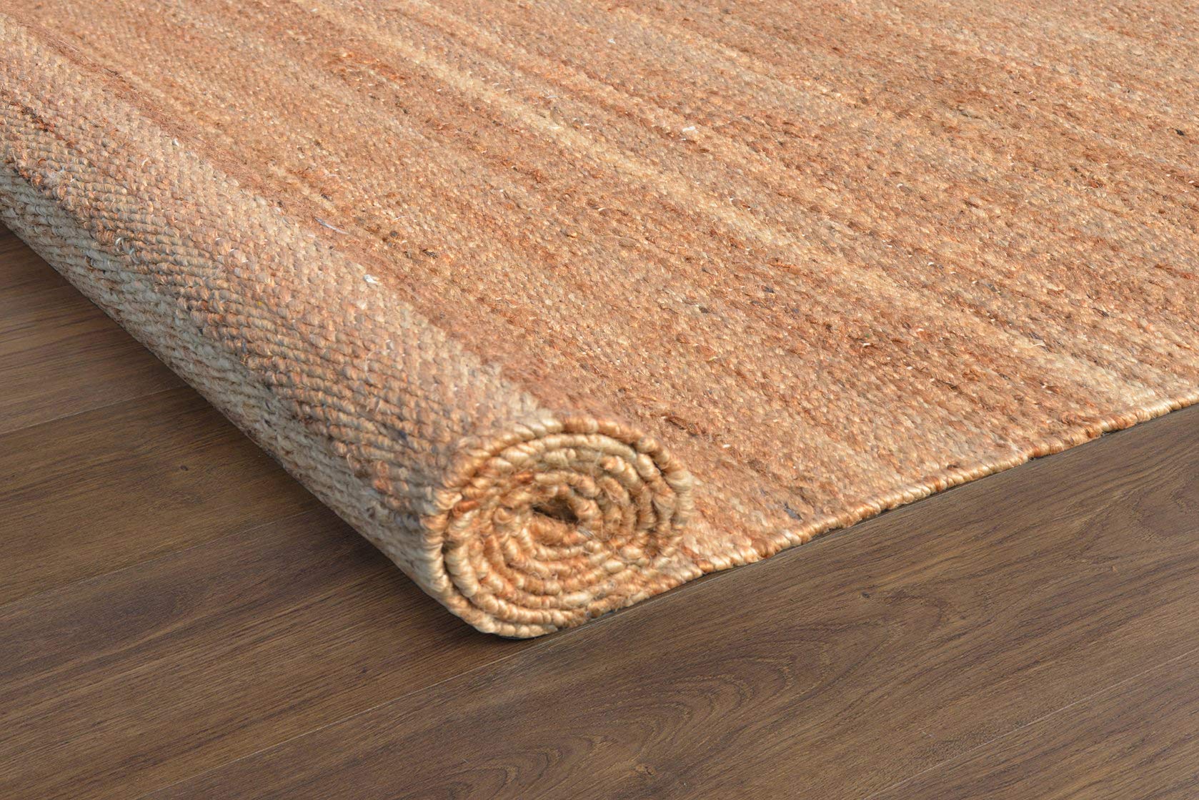 Antep Rugs Natural 5x7 Indoor Hand Woven Fiber Jute Area Rug (Natural, 5' x 7'6")