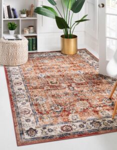 rugs.com eden collection rug – 9' x 12' terracotta medium rug perfect for living rooms, large dining rooms, open floorplans