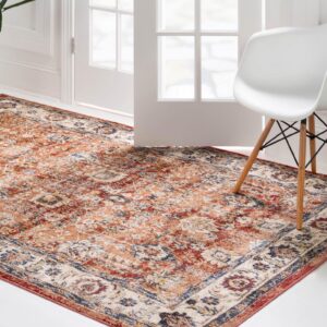 Rugs.com Eden Collection Rug – 9' x 12' Terracotta Medium Rug Perfect for Living Rooms, Large Dining Rooms, Open Floorplans