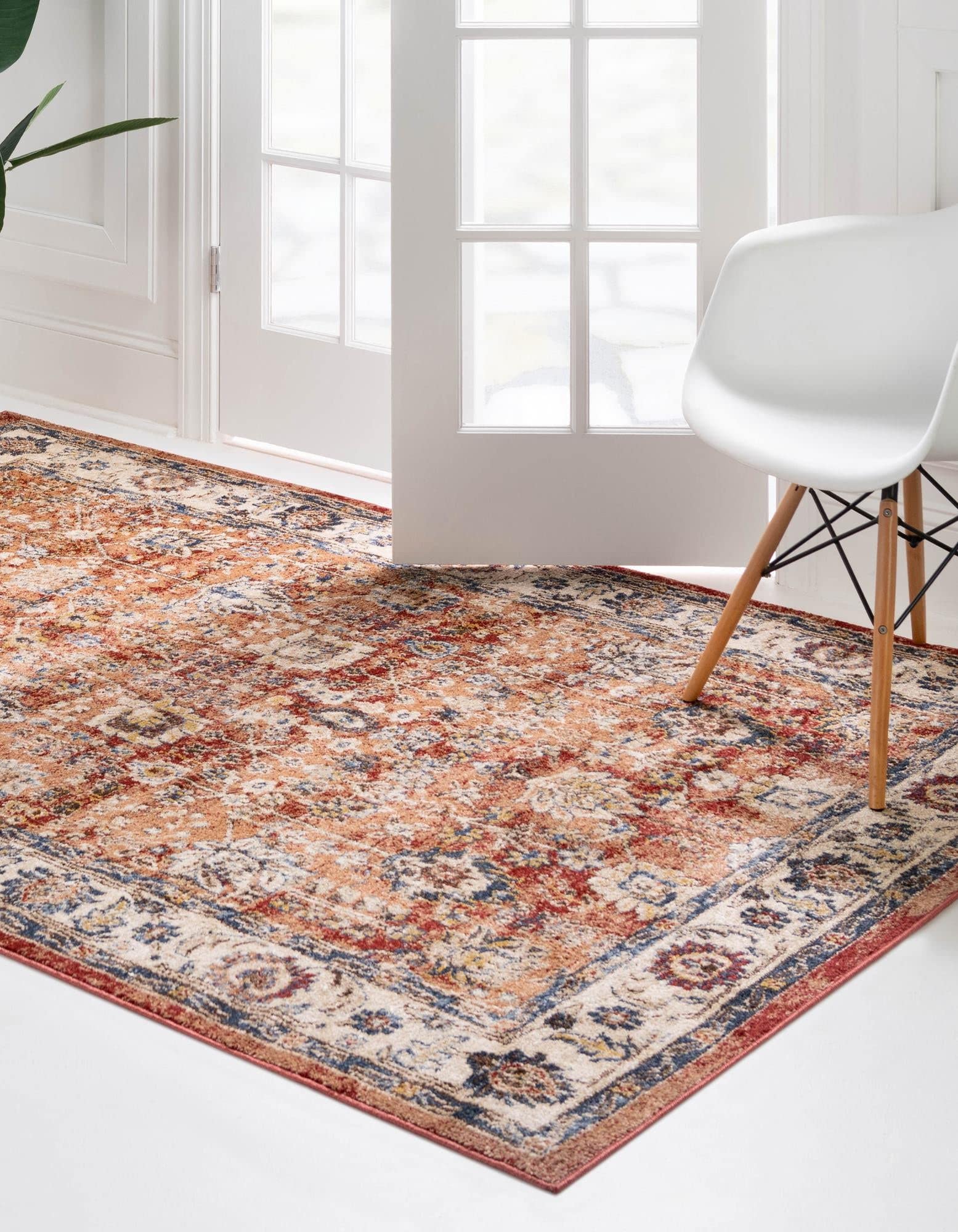 Rugs.com Eden Collection Rug – 9' x 12' Terracotta Medium Rug Perfect for Living Rooms, Large Dining Rooms, Open Floorplans