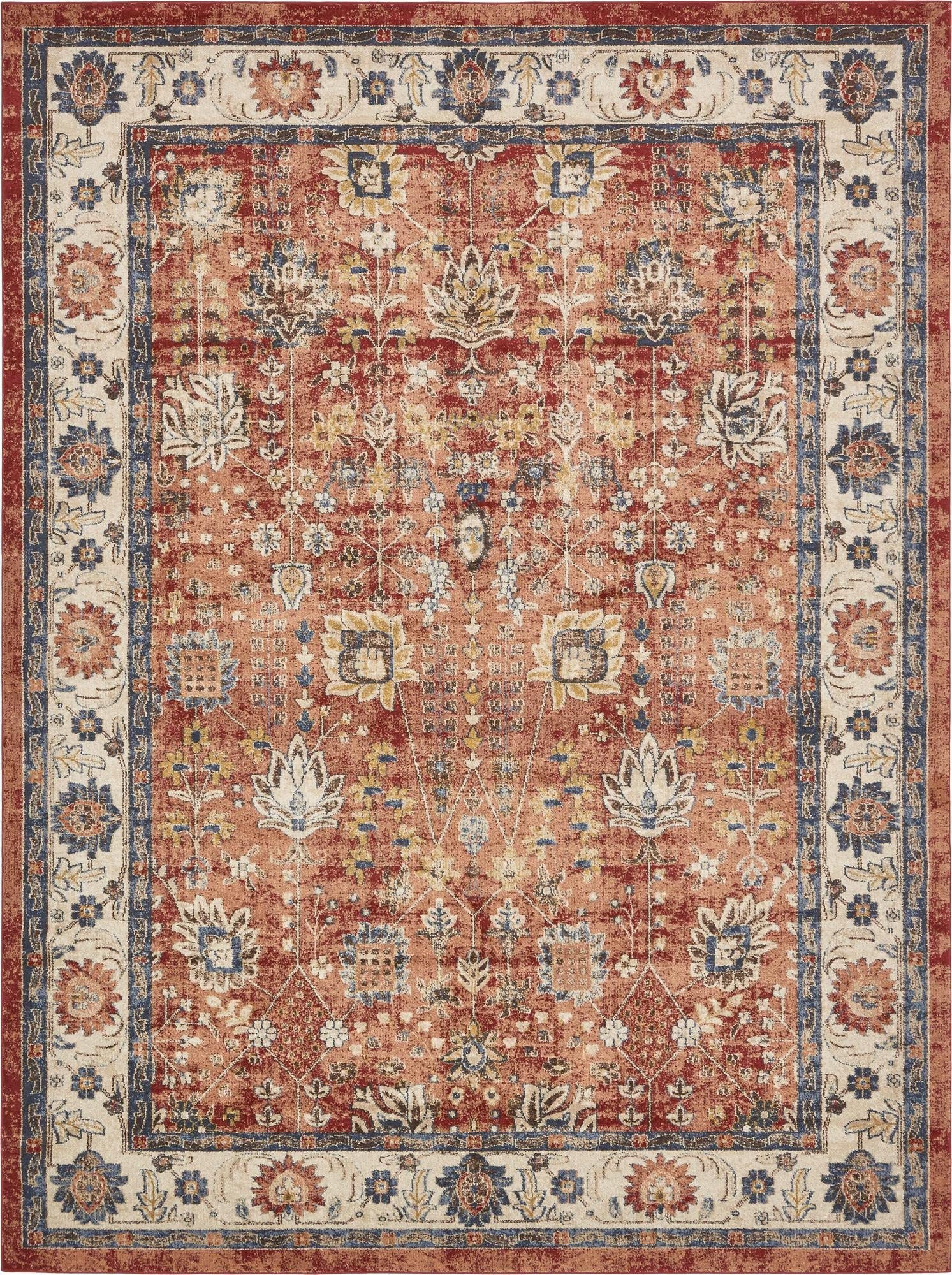 Rugs.com Eden Collection Rug – 9' x 12' Terracotta Medium Rug Perfect for Living Rooms, Large Dining Rooms, Open Floorplans