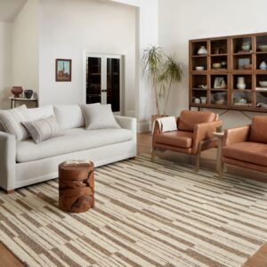 Loloi Chris Loves Julia x Polly Beige/Tobacco 2'-0" x 5'-0" Accent Rug