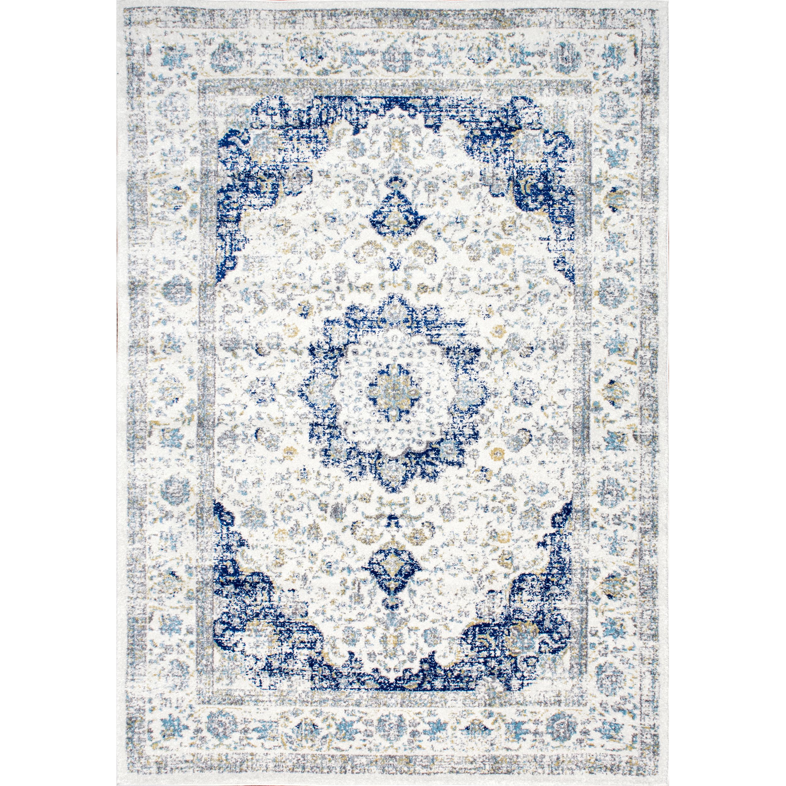 nuLOOM Verona Vintage Persian Area Rug, 8x10, Blue