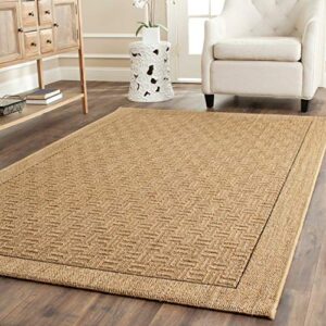 safavieh palm beach collection area rug - 9' x 12', natural, sisal design, non-shedding & easy care, ideal for high traffic areas in living room, bedroom (pab359a)