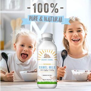 Organic Fresh Frozen Camel Milk - Fresh Flavor with Health Benefits - Pure & Natural Grade A -Allergen Free Milk from Healthy Camels in Midwest - Made In The USA [6 Pack]