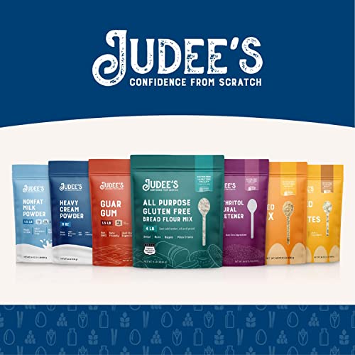 Judee’s Non-Fat Milk Powder 11.25 oz - 100% Non-GMO, Keto-Friendly - rBST Hormone-Free, Gluten-Free and Nut-Free - Good Source of Protein and Calcium - Made in USA