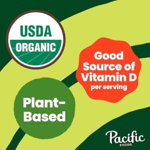 Pacific Foods Organic Unsweetened Coconut Milk, Plant Based Milk, 32 oz Carton (12 Pack)