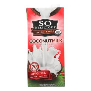 so delicious coconut milk beverage - original - case of 12 - 32 fl oz.