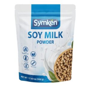 SYMKEN Sugar-free Soy Milk Powder 17.6 Oz (500g) | Vegan | High in Protein | Gluten free | Lactose free | Non-GMO | Plant-based | Non-Dairy | Added with Vitamins, Minerals, and Antioxidants