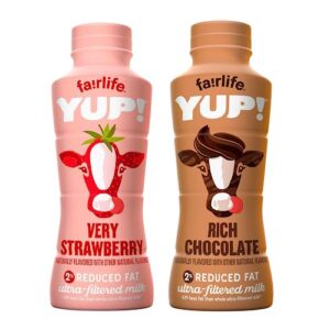 fairlife variety pack - rich chocolate & very strawberry - 23g protein, all natural flavors, low fat ultra filtered milk rich, 14oz (pack of 6) by world group packing solutions