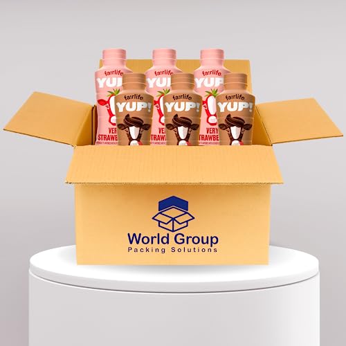 Fairlife Variety Pack - Rich Chocolate & Very Strawberry - 23g Protein, All Natural Flavors, Low Fat Ultra Filtered Milk Rich, 14oz (Pack of 6) By World Group Packing Solutions