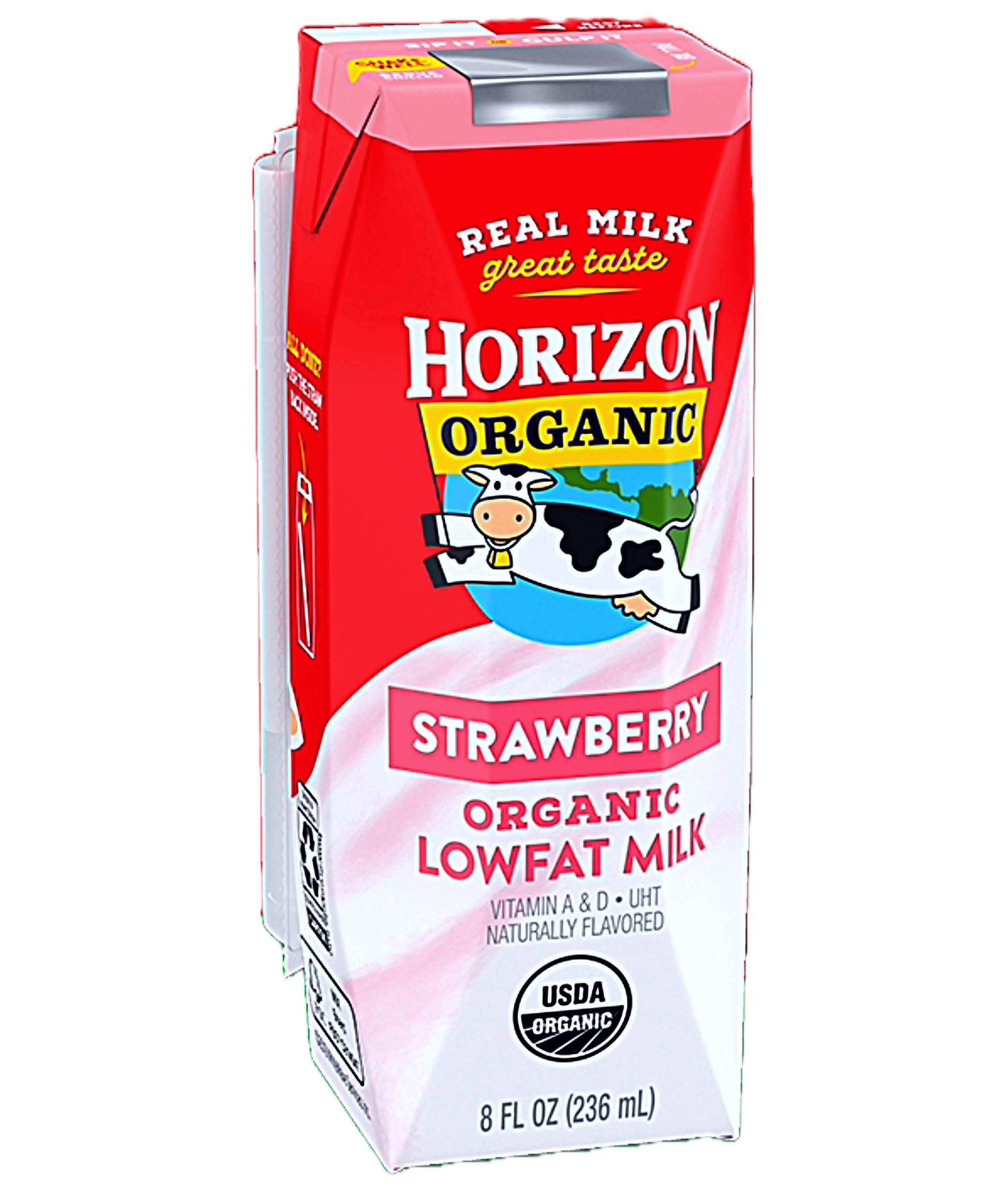 Organic Milk, Horizon Organic Whole Milk | Shelf Stable Milk, Grass Fed Milk Assortment of Plain, Vanilla, Chocolate, & Strawberry, Lowfat On-The-Go Milk Boxes for Kids & Adults| Includes Calcium, Vitamin A, Vitamin D & 8g of Protein, Non GMO Milk 8 Fl Oz