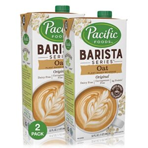 pacific foods barista series oat milk, 32 ounce (pack of 2)