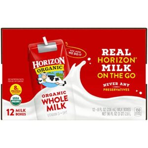 Horizon Organic Shelf-Stable Whole Milk Boxes, 8 oz., 12 Pack