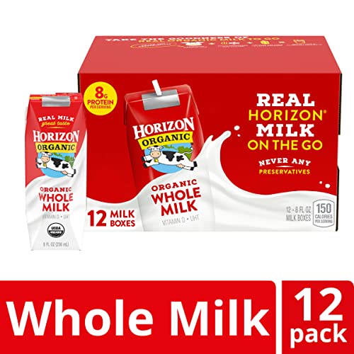 Horizon Organic Shelf-Stable Whole Milk Boxes, 8 oz., 12 Pack