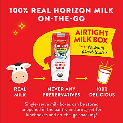 Horizon Organic Shelf-Stable Whole Milk Boxes, 8 oz., 12 Pack