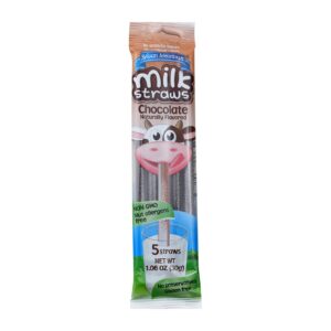 Sylvan Meadows Milk Straws, Five Straws per Package, Strawberry, 1Pk