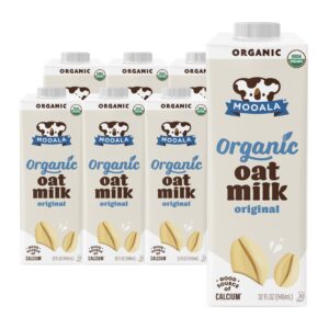 mooala - organic oatmilk, unsweetened 32oz (pack of 6) (32 fl oz (pack of 6), original)