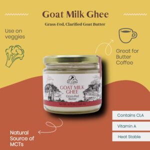 MT. CAPRA SINCE 1928 Goat Milk Ghee | Grass Fed Clarified Butter High in MCT Oil Perfect for Bulletproof Coffee, Keto, Paleo, and Whole 30 Diets | Pasture Raised and Unsalted - 10 fl oz