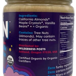 Wilderness Poets SPiN, Organic Almond Milk Concentrate (Vanilla) - 28 Servings - Make Almond Milk or Non-Dairy Creamer for Coffee, Tea, Lattes, Smoothies and Vegan Desserts (16 Ounce)