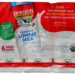 Horizon Organic Lowfat Milk 8 fl. oz., 6 Count (Pack of 2)