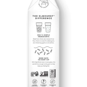 Elmhurst 1925 Milked Oats Sweetened Oat Milk, Dairy Free, Vegan, 32 Ounce (Pack of 6)