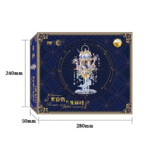 MU 3D Metal Puzzle for Adult Romeo and Juliet with Lighting Musix Box Set, Elf Palace Model Kits Miniature Building, Role-Playing Brain Teaser Love Gift Home Decor, 331pcs