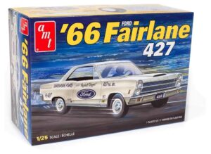 amt 1966 ford fairlane 427 1:25 scale model kit, factory color