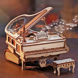 rowood 3d puzzles for adults wooden magic piano model kits mechanical wooden puzzles gifts for adults puzzle music box for adults teens&friends