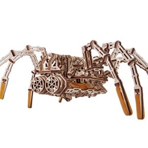 Wood Trick Mechanical Spider 3D Wooden Puzzle - Runs up to 7 feet - Wooden Model Kit for Adults and Kids to Build