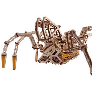 Wood Trick Mechanical Spider 3D Wooden Puzzle - Runs up to 7 feet - Wooden Model Kit for Adults and Kids to Build