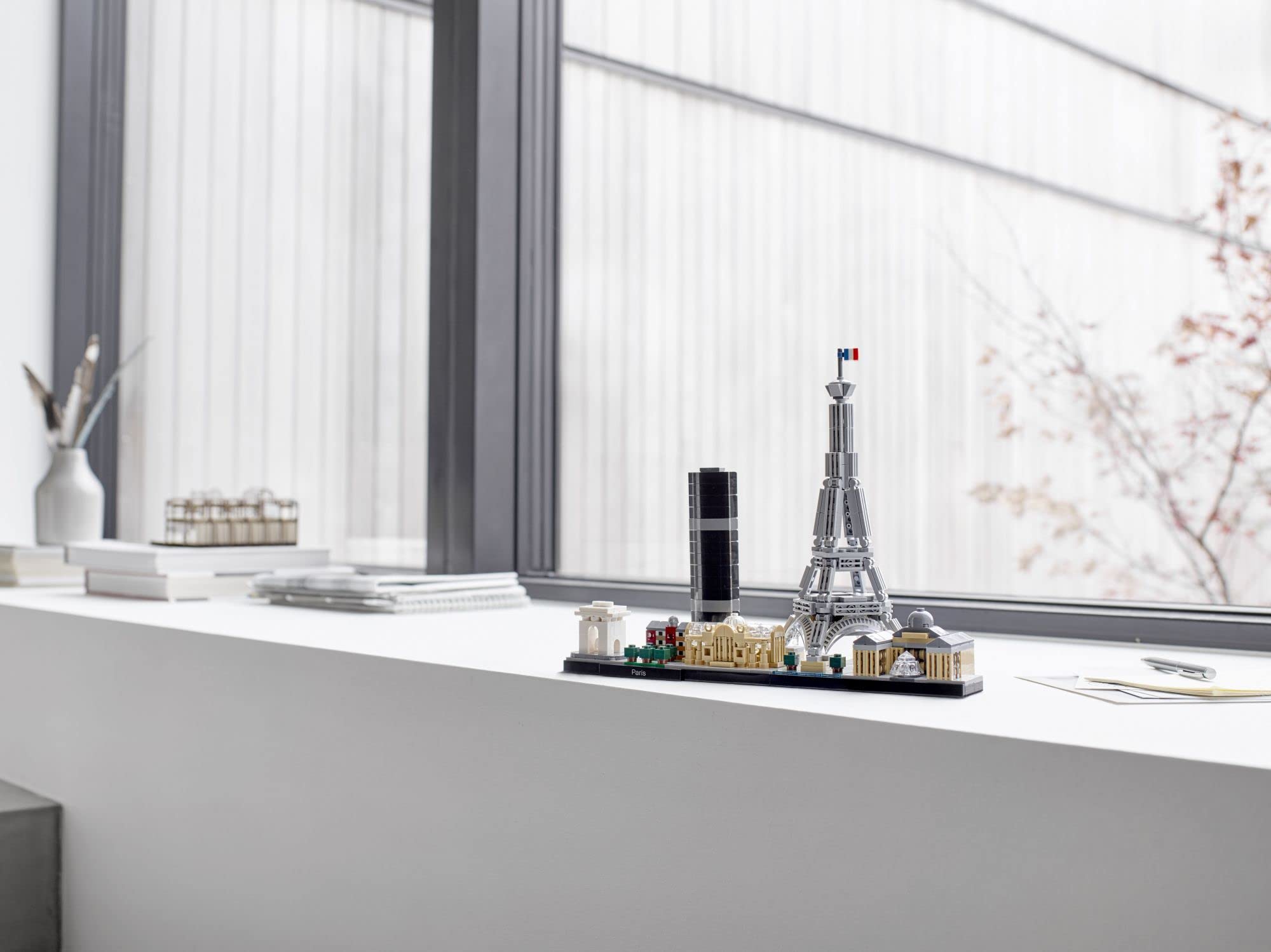 LEGO Architecture Paris Skyline, Collectible Model Building Kit with Eiffel Tower and The Louvre, Skyline Collection, Office Home Décor, Unique Gift to Unleash any Adult's Creativity, 21044