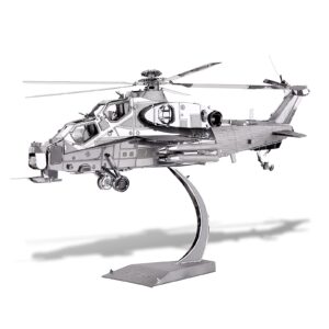 piececool 3d metal puzzle military model kits, 10 helicopter airplane models kits to build for teens men hobbies toys diy brain teaser puzzles, great birthday gifts, 122 pcs